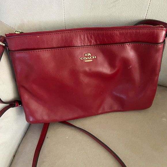Coach | Bags | Coach Red Crossbody | Poshmark
